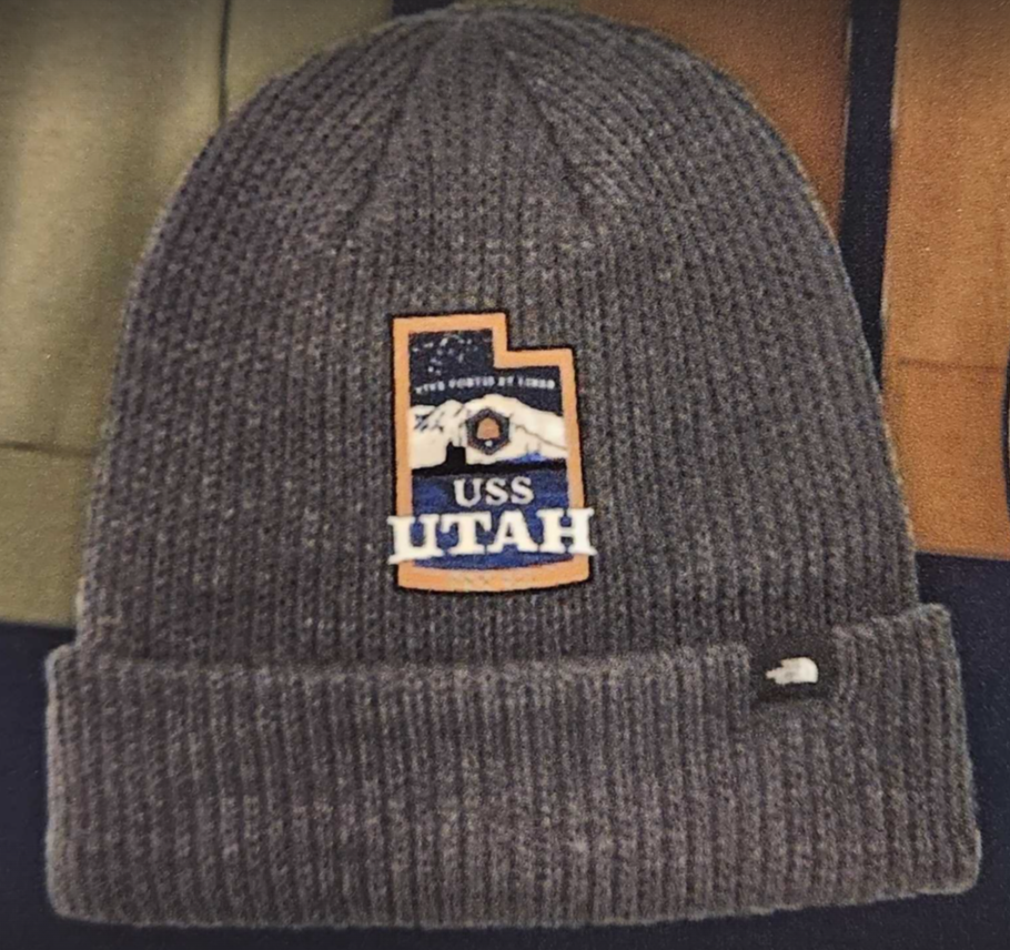 Beanie with Crest - Gray – USS UTAH Commissioning Committee